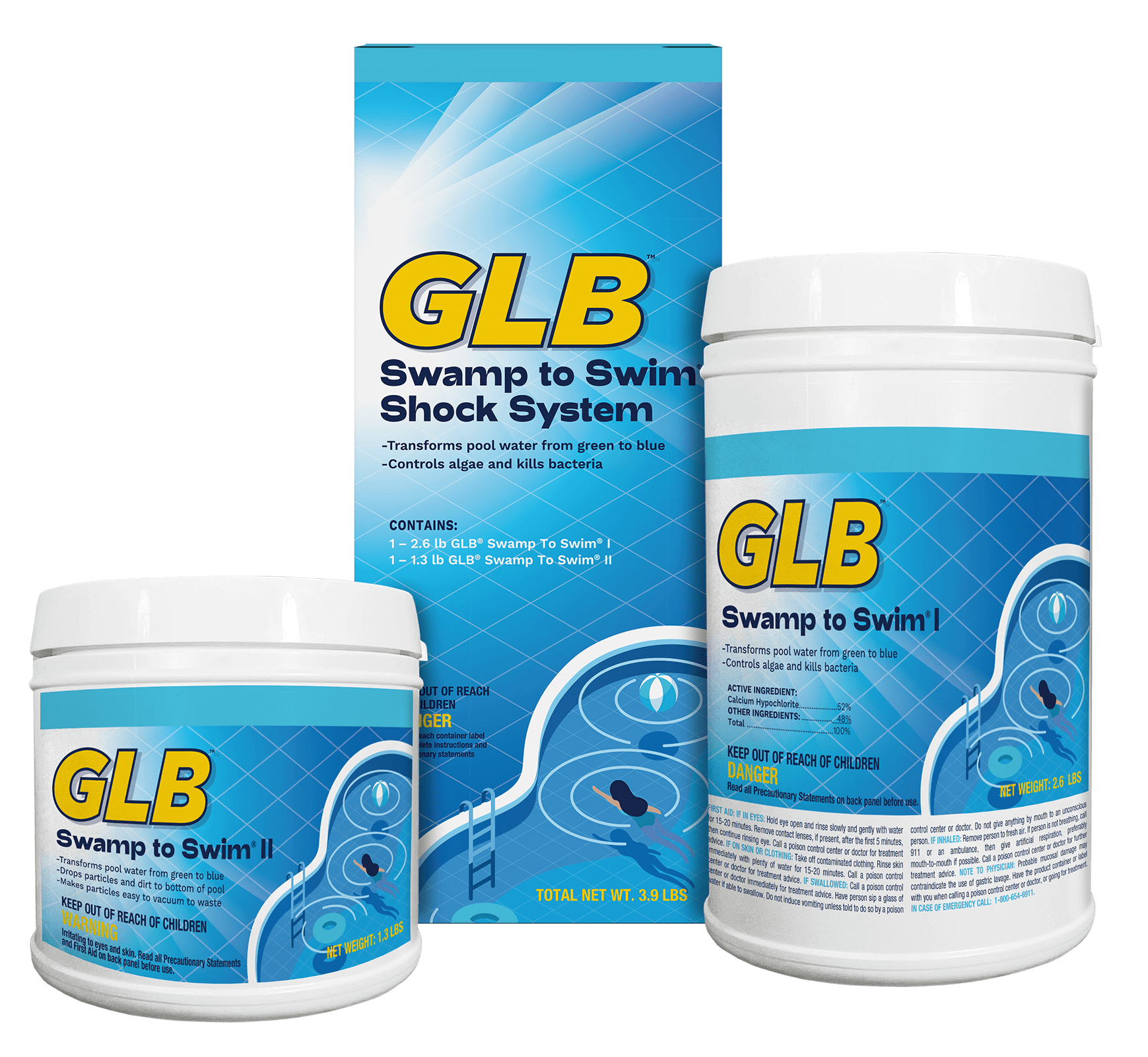 GLB Swamp to Swim 1 qt | Green Pool Recovery Treatment